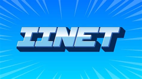 Premium Photo Iinet 3d Blue Text