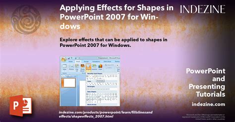 Applying Effects For Shapes In PowerPoint 2007 For Windows