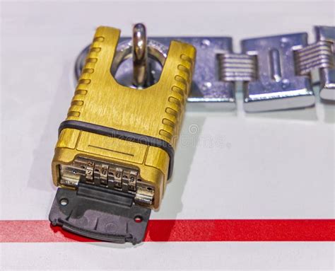 Brass Padlock Combination Lock Stock Image Image Of Security