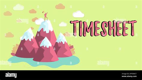 Text Caption Presenting Timesheet Internet Concept Graphical