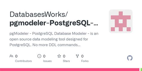 github databasesworks pgmodeler postgresql database modeler