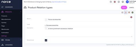norce user documentation relation types