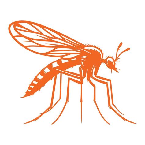 Orange Sand Fly Silhouette Insect Pest Illustration 56448286 Vector Art