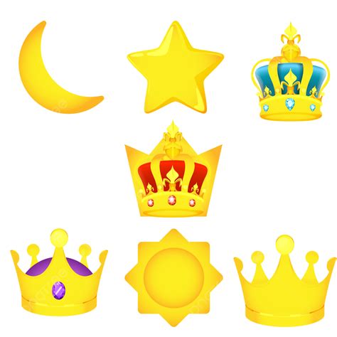왕관 배지 버튼 Ui 게임 아이콘 왕관 세트 게임 버튼 배지 Png 일러스트 및 벡터 에 대한 무료 다운로드 Pngtree