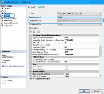 Compatibility Level Field Is Disabled In SQL Server My Tec Bits