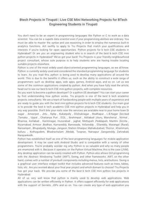 Ppt Btech Projects In Tirupati Live Cse Mini Networking Projects For Btech Engineering