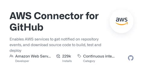 Aws Connector For Github Github Marketplace Github
