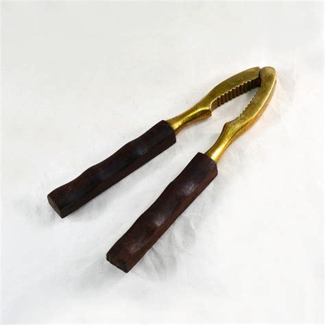 Vintage Brass Nutcracker With Wooden Handle 66167cm Etsy