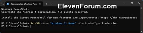 Enable Or Disable Checkpoints For Hyper V Virtual Machine In Windows 11