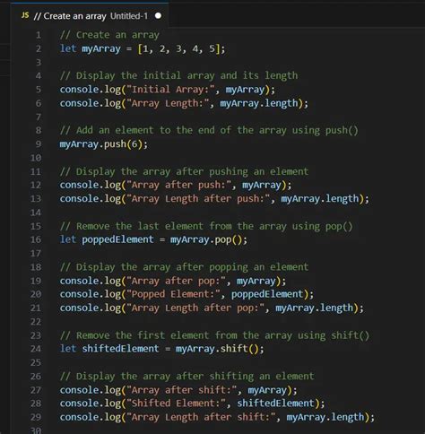 Basics Of Javascript Arrays Sachiya Tech