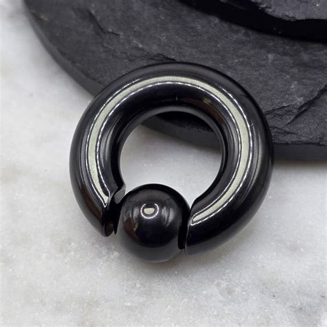 1x 00g 0g 2g 4g 6g 8g 12mm Or 16mm Diameter Spring Action Black Plated