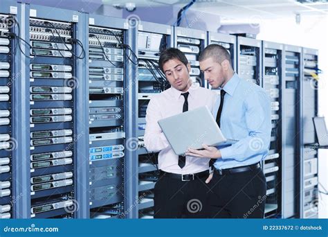 It Enineers In Network Server Room Stock Photography Image