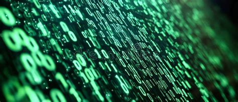 exploring advanced technology through green binary code and dynamic