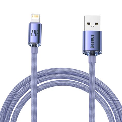 Adat és Töltőkábel Usb A Lightning Csatlakozók Crystal Shine 2 4a