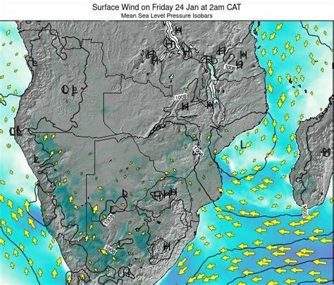Namibia Surface Wind On Monday 07 Jul At 8am Cat