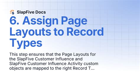6 Assign Page Layouts To Record Types Slapfive Docs