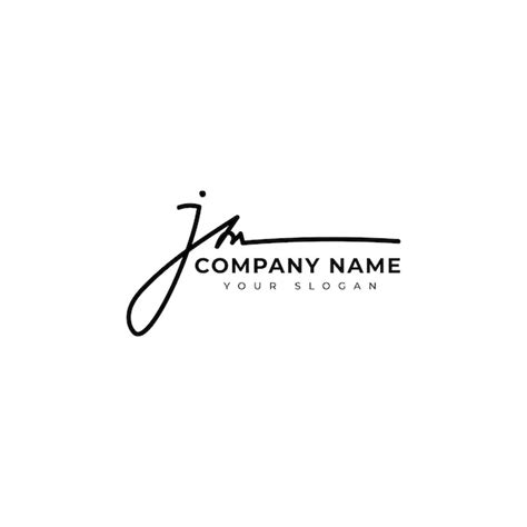 Premium Vector Jm Initial Signature Logo Vector Design