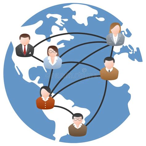 世界通讯网络 向量例证 插画 包括有 公司 地球 连接 连接数 具体化 通信 男人 人们 30023124