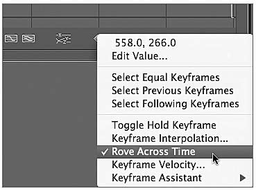 Smoothing Motion With Roving Keyframes Keyframe Interpolation In Adobe After Effects CS4
