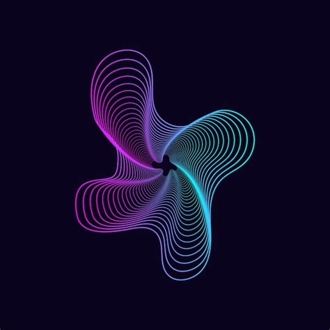 Premium Vector Dynamic Strange Line Gradient Shape Futuristic