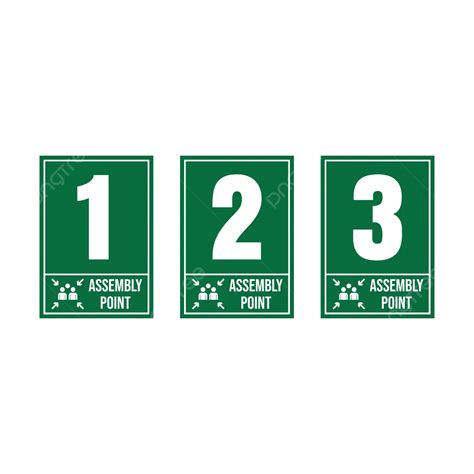 Assembly Point Number Set Vector Assembly Point Number Pack Assembly Point Pack Png And Vector