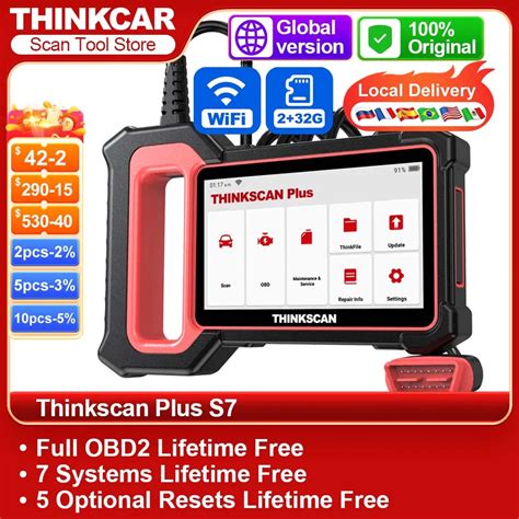 자동차 전용 EobdⅡ 진단 스캔 툴 Thinkscan 플러스 S7 S6 S4 Thinkcar Obd2 스캐너 Abs Srs