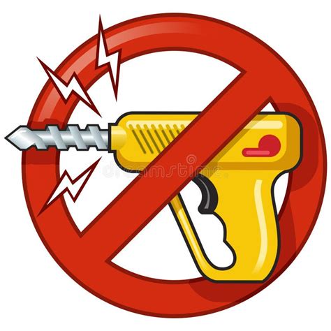 Señal Vectorial Prohibida No Perforar Stock De Ilustración