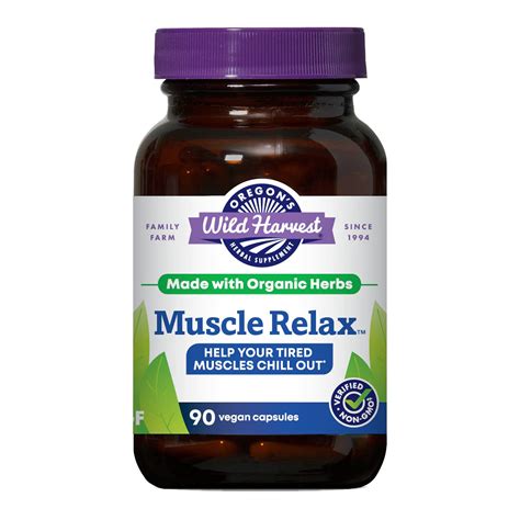 Organic Muscle Relax Herbal Supplement With Valerian Skullcap And