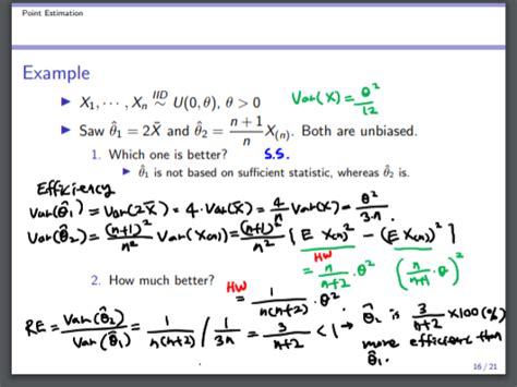 solved how do you compare two unbiased estimators also