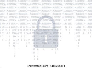 Digital Lock Guard Sign Binary Code Images Stock Photos Vectors Shutterstock