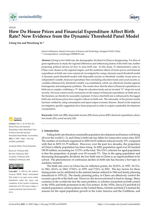 Pdf How Do House Prices And Financial Expenditure Affect Birth Rate