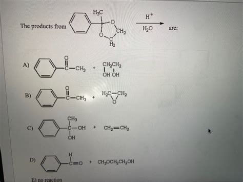 Solved H C The products from НО are CH CH Он он Оо а Chegg com