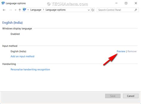 how to show current keyboard layout in windows computer