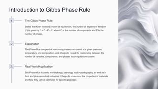 Exploring Gibbs Phase Rule And One Component System Final Pptx