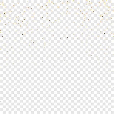 투명 배경에 스타 스팽글 색종이 상품권 선물 카드 템플릿입니다 격리 된 평면 생일 카드입니다 골든 스타 배너 벡터 골드 반짝이입니다 바닥에 떨어지는 입자