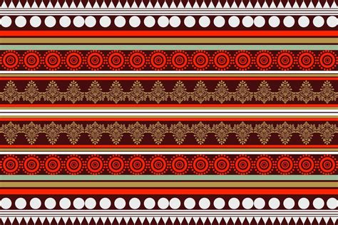 Tribal Fabric Pattern Design Geometric Shapes Colored Triangles