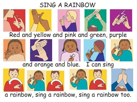 Printable Colors In Sign Language