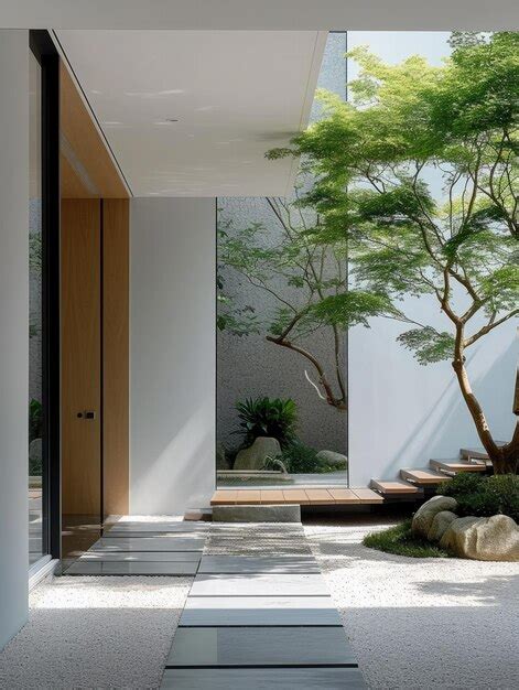 Premium Photo Minimalist House Entrance
