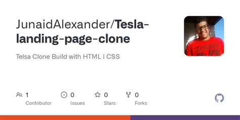 github junaidalexander tesla landing page clone telsa clone build with html css