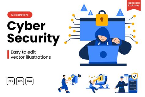 Cyber Security Illustration Pack 12 Free Download Crime And Security