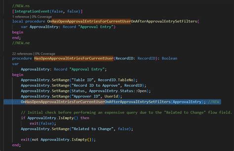 event request codeunit 1535