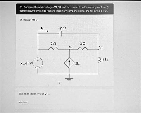solved texts x 20v q1 compute the node voltages v1 v2 and the