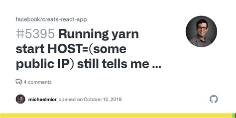 Running Yarn Start HOST Some Public IP Still Tells Me To Connect To Localhost Issue