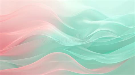 Abstract Waves With A Soothing Pastel Gradient Perfect For A Modern And Minimalistic Design