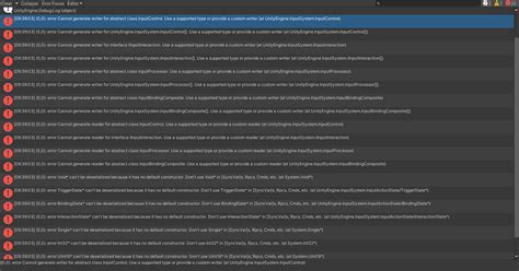 Inputsystem Error Cannot Generate Reader For Abstract Class Inputcontrol Unity Engine
