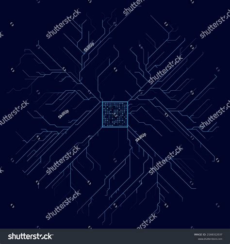 Circuit Board Background Cpu Microchip Abstract Stock Vector Royalty Free