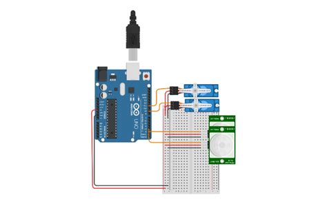 Circuit Design Session 15 Act Servomotor And Presence Sensor Components Tinkercad