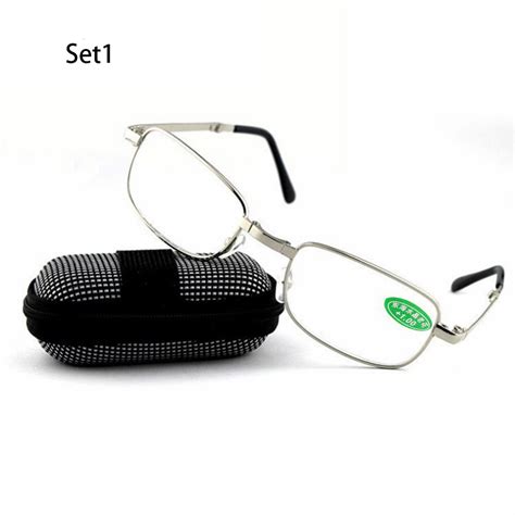 Portable Metal Foldable Reading Glasses With Case Grandado