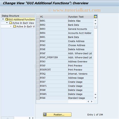 BUS SAP Tcode BDT GUI Additional Functions
