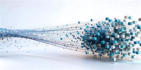 3d Ai Driven Data Flow Elements Concept Abstract Vector Elements With